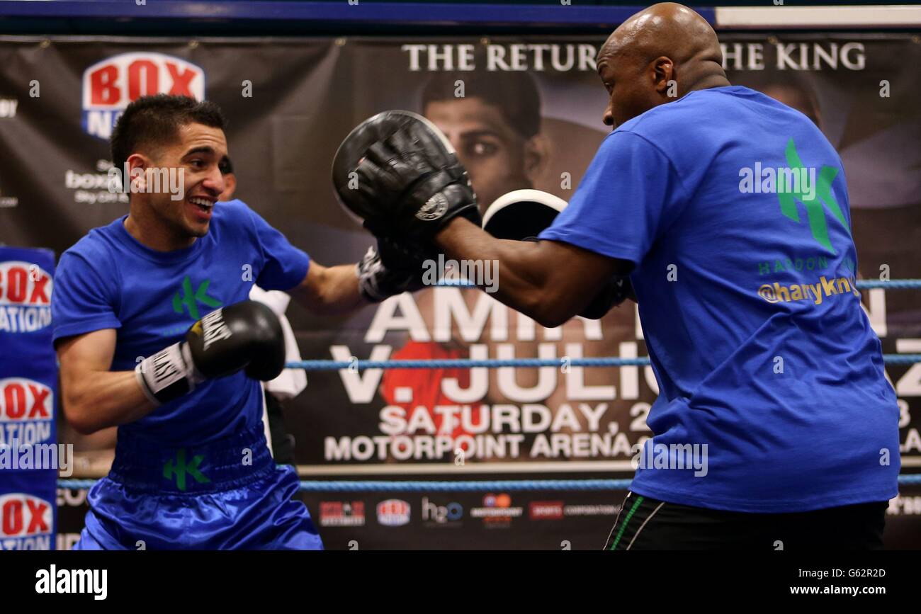Boxing - Haroon Khan Media Work Out - English Institute of Sport Stock ...