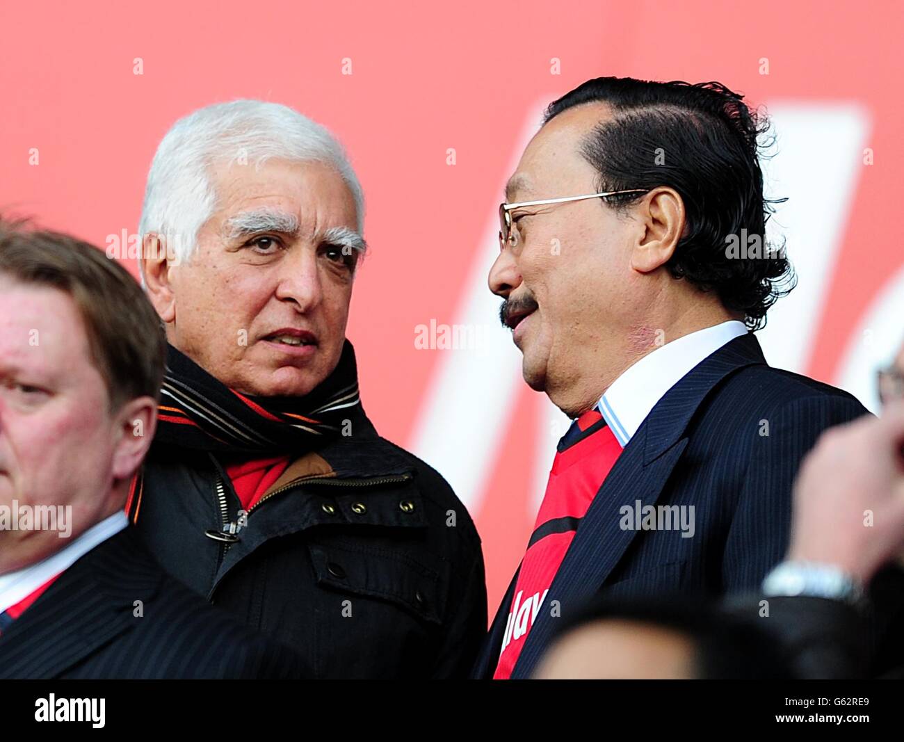 Cardiff city chairman vincent tan left in the stands hi-res stock ...