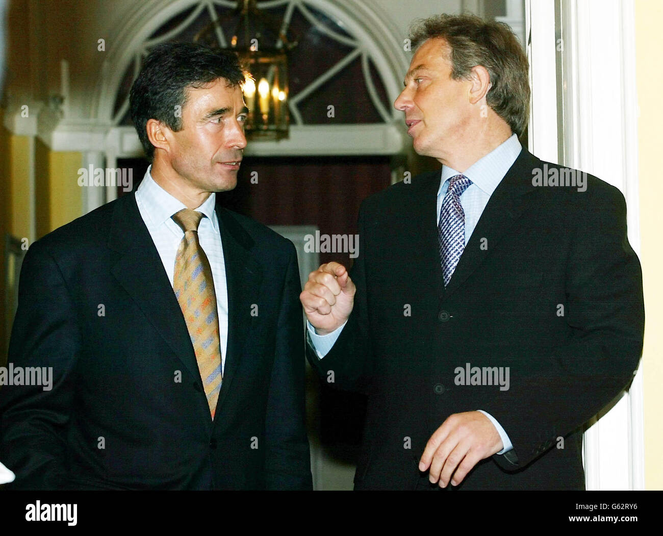 Anders Fogh Rasmussen and Blair Stock Photo - Alamy