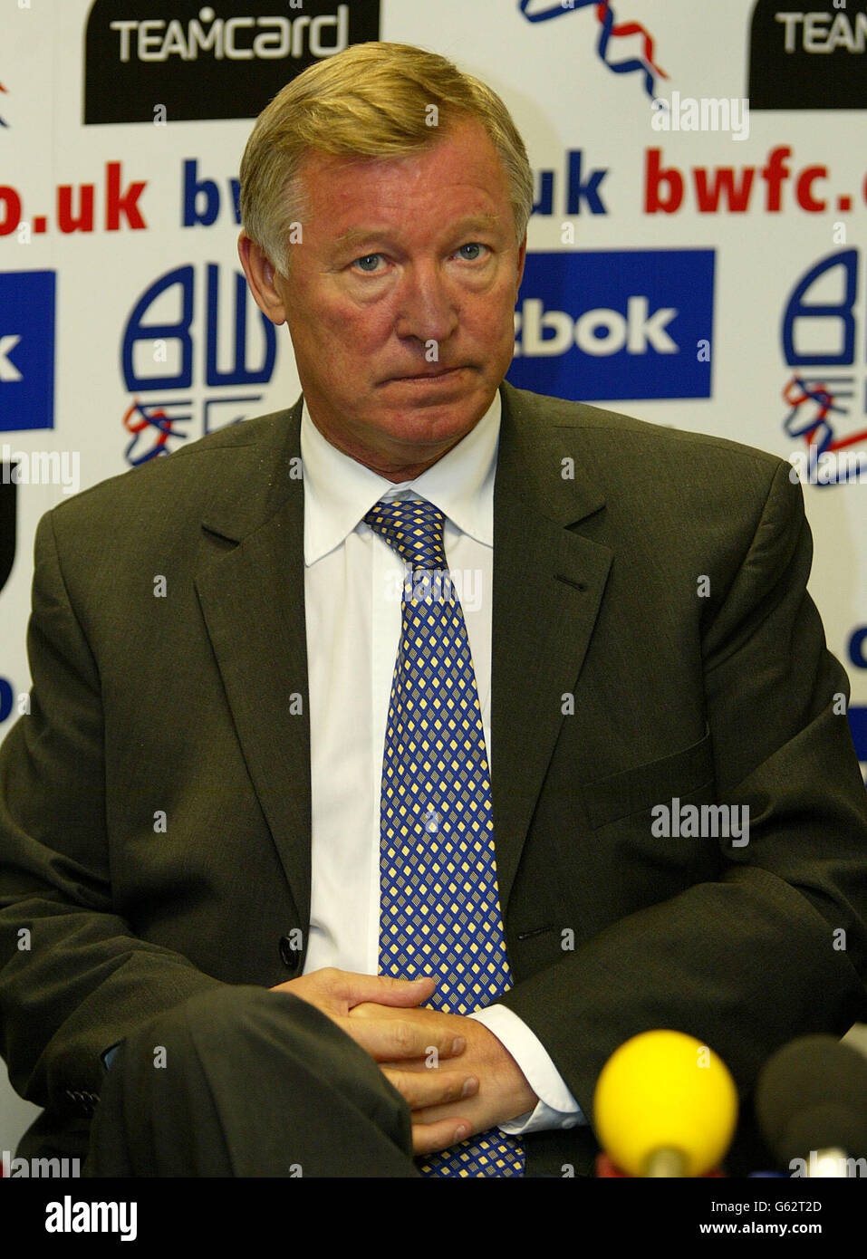 Sport football 1 2 half length media alex ferguson hi-res stock ...