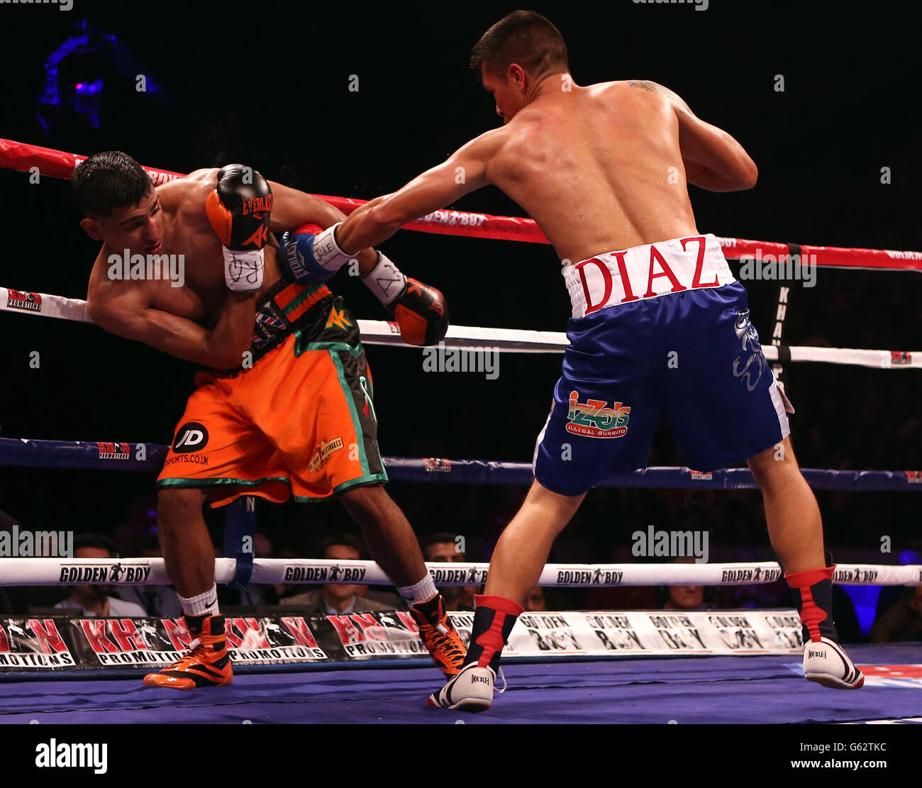 Boxing - Motorpoint Arena - Sheffield. Amir Khan (left) and Julio Diaz ...