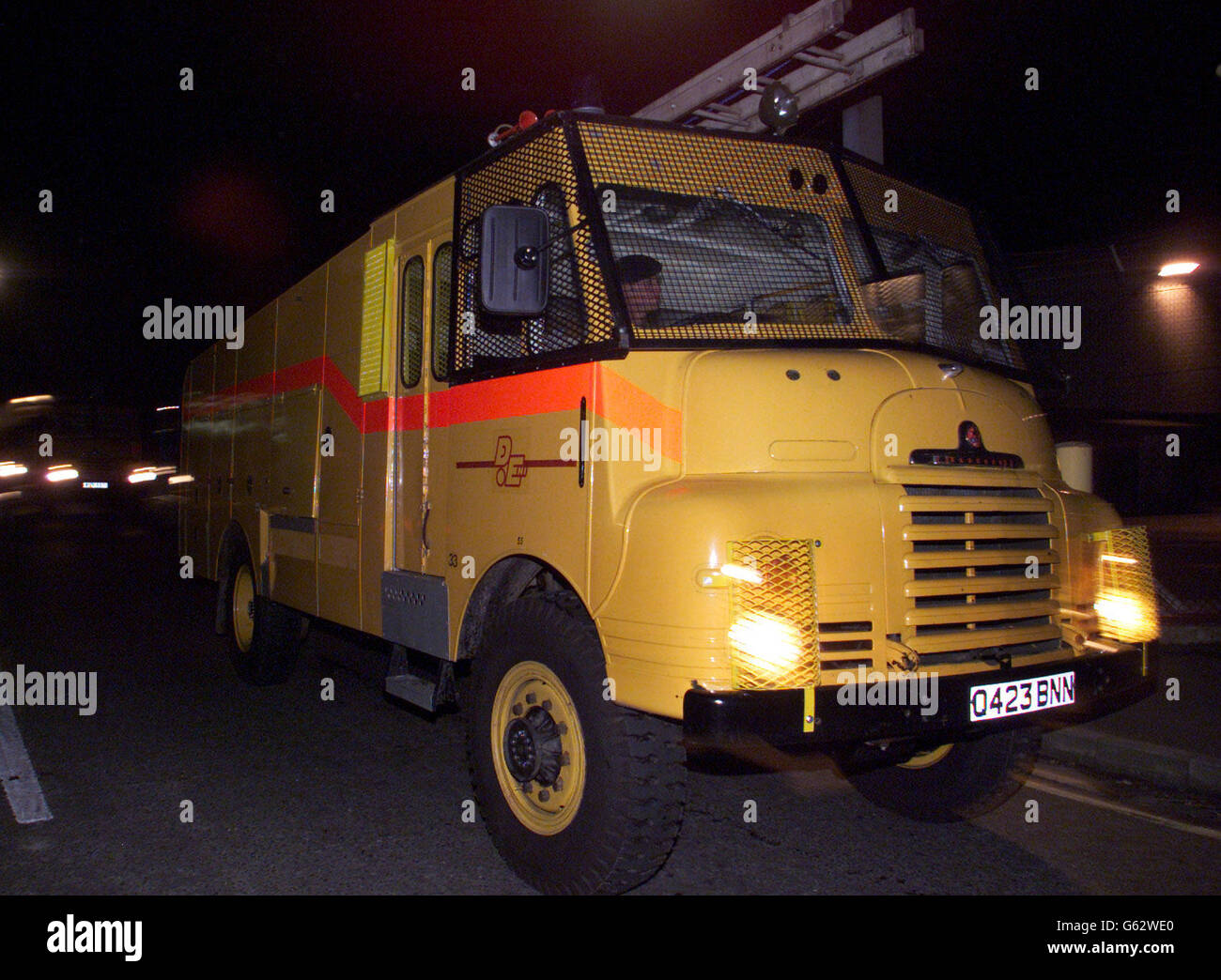 A convoy of British Army fire appliances (known as Green Goddess ...