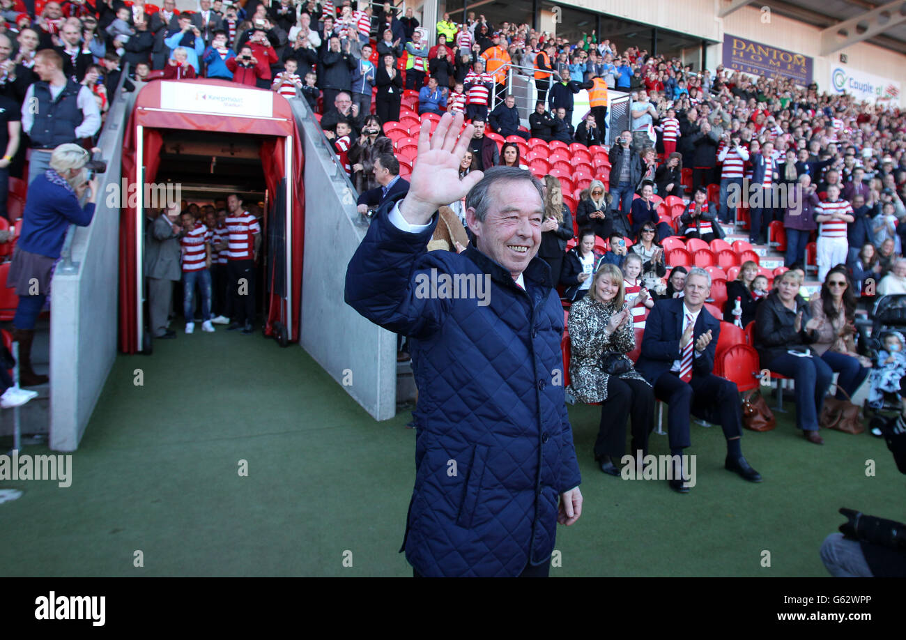 Doncaster Rovers manager Brian Flynn at the Keepmoat Stadium, Doncaster ...
