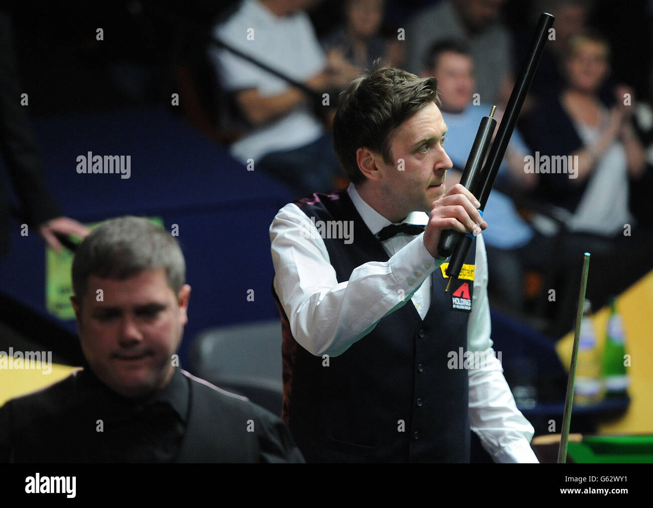 Ricky Walden celebrates winning his second round match against Robert ...