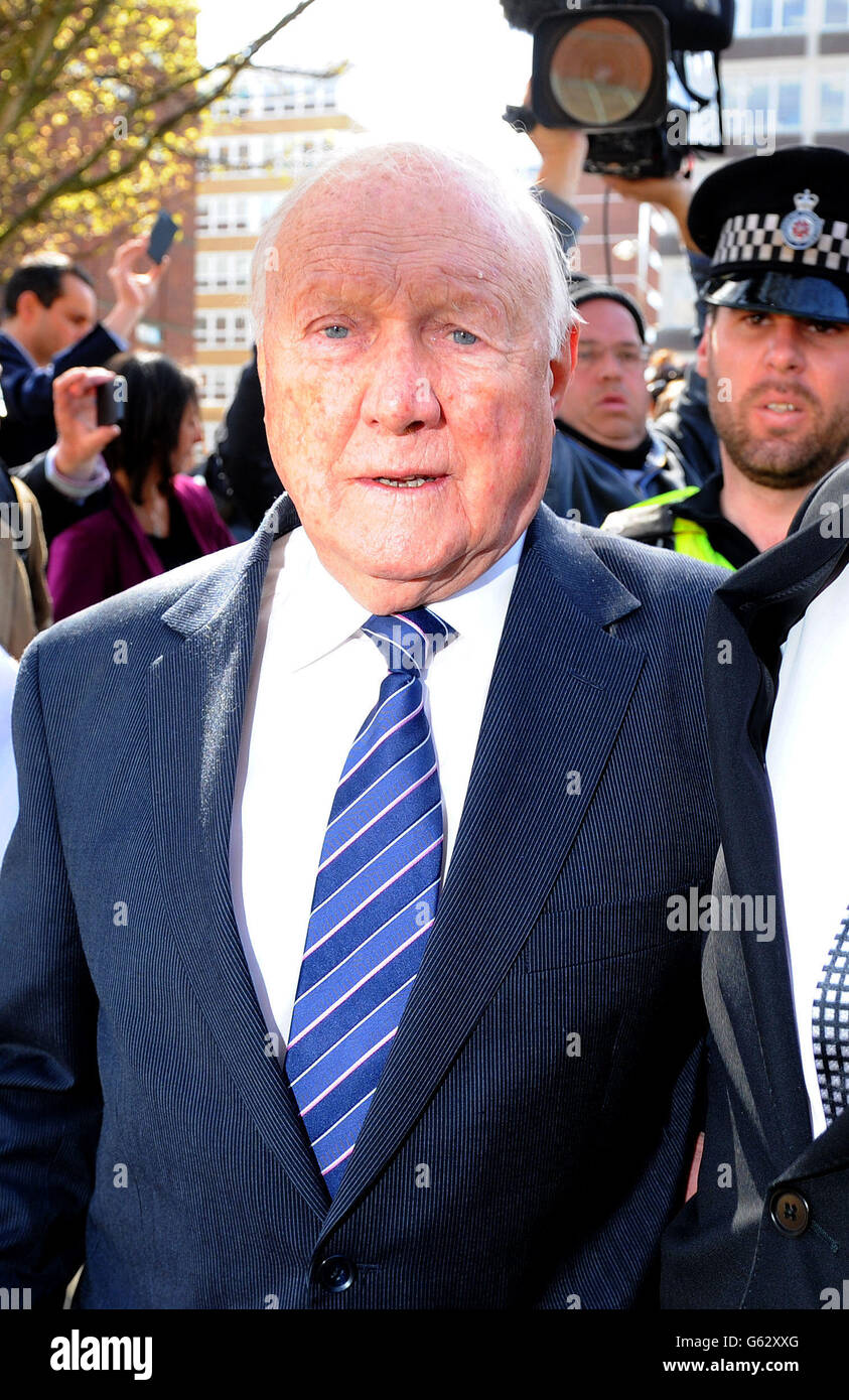 Veteran BBC broadcaster Stuart Hall leaves Preston Crown Court after it ...