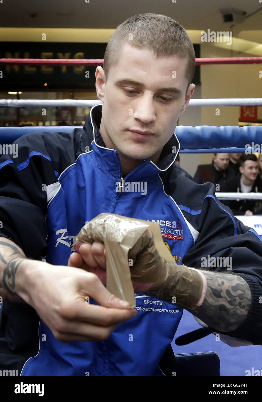 Boxing - Ricky Burns Public Work Out - St Enoch Centre Stock Photo - Alamy