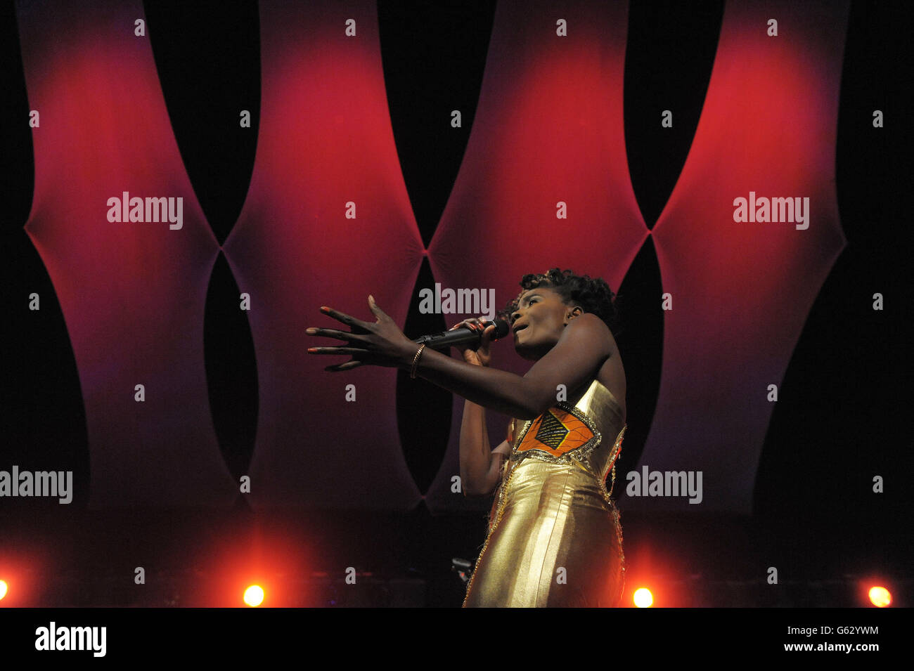 Lead singer Shingai Shoniwa performs with the Noisettes in the Big Top ...