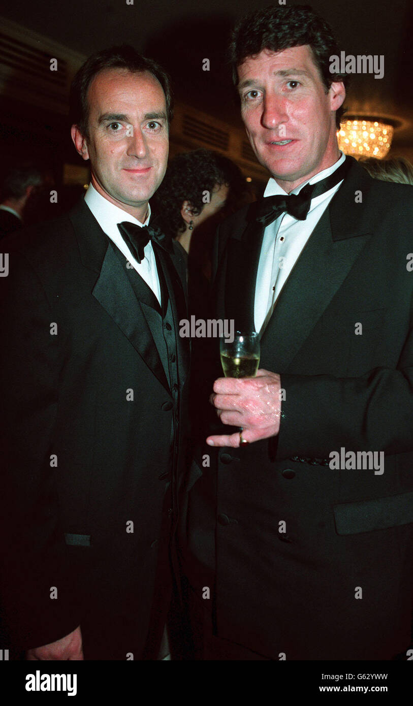 TV presenter Angus Deayton, who presented the BAFTA awards, with Jeremy ...