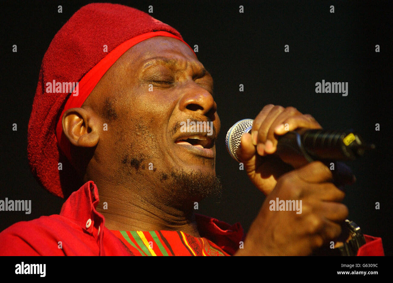 Jamaican Reggae star Jimmy Cliff performing on stage at the Brixton ...