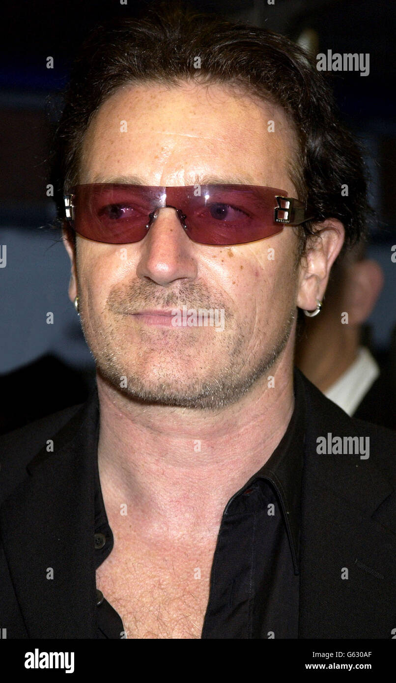 U2 frontman Bono arriving at the Odeon Covent Garden, London for the ...