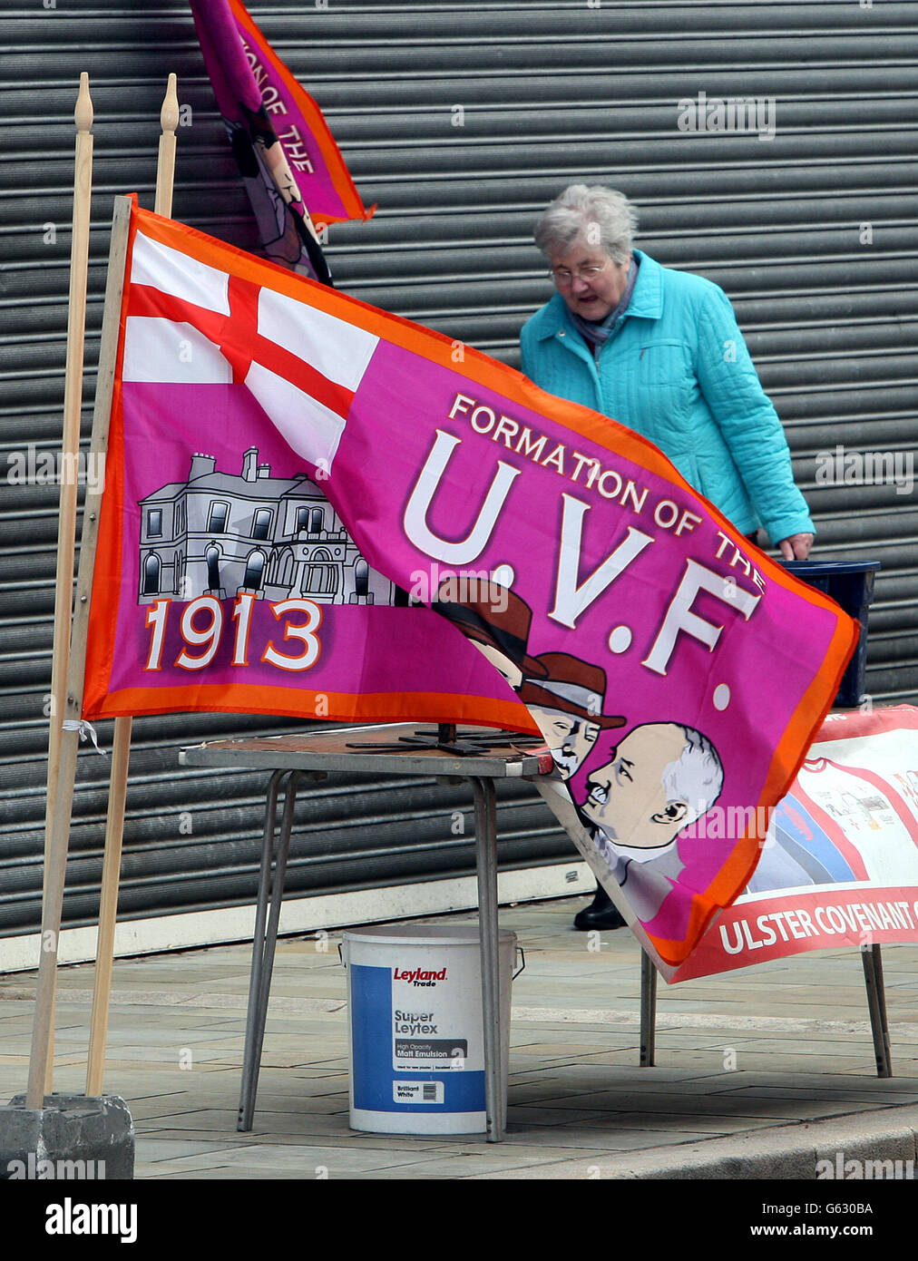 Ulster Volunteer Force (UVF) flags in east Belfast as police have ...