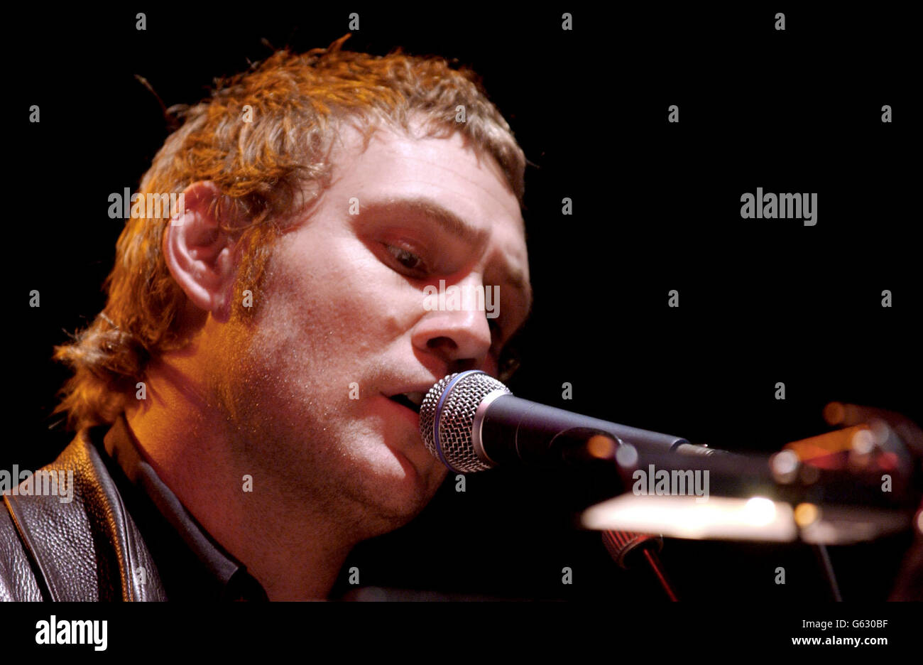 Singer David Gray performs on stage during a soundcheck at The Royal ...
