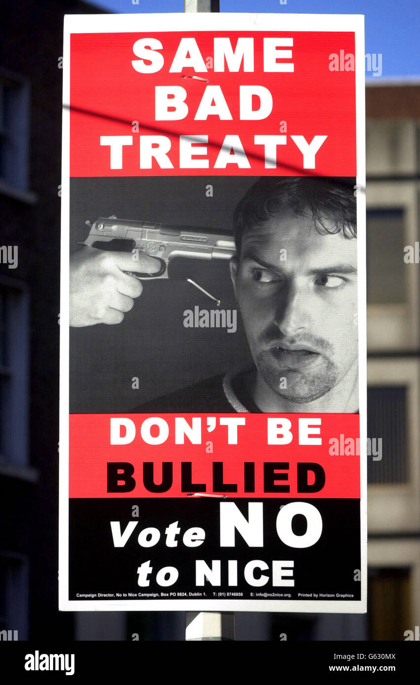 'No to Nice' Campaign Stock Photo - Alamy