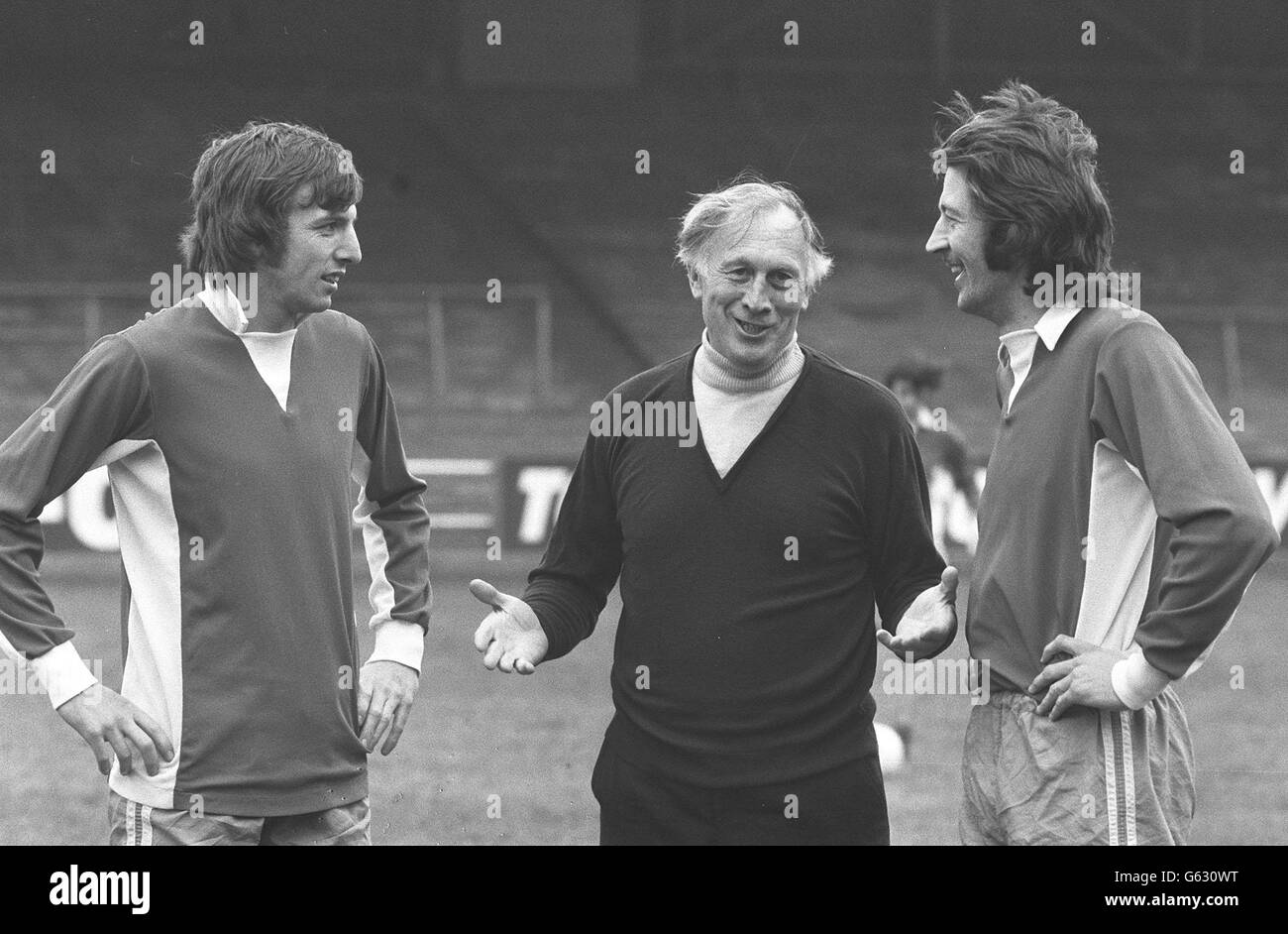 Frank Worthington with Joe Mercer Stock Photo - Alamy