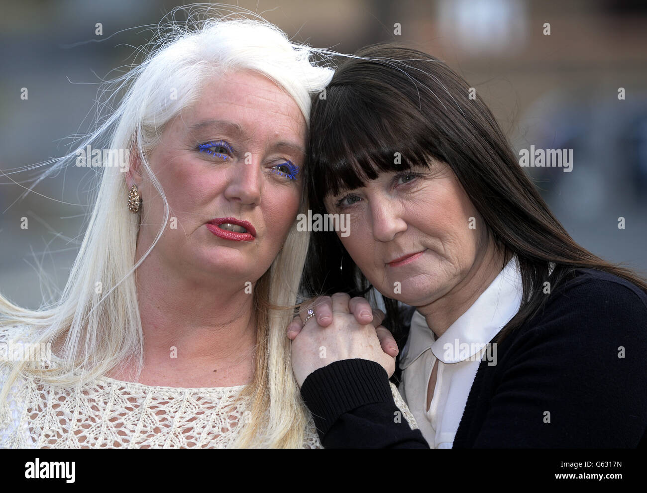 Sisters deborah leighton 51 left and marion elsinor in consett hi-res ...