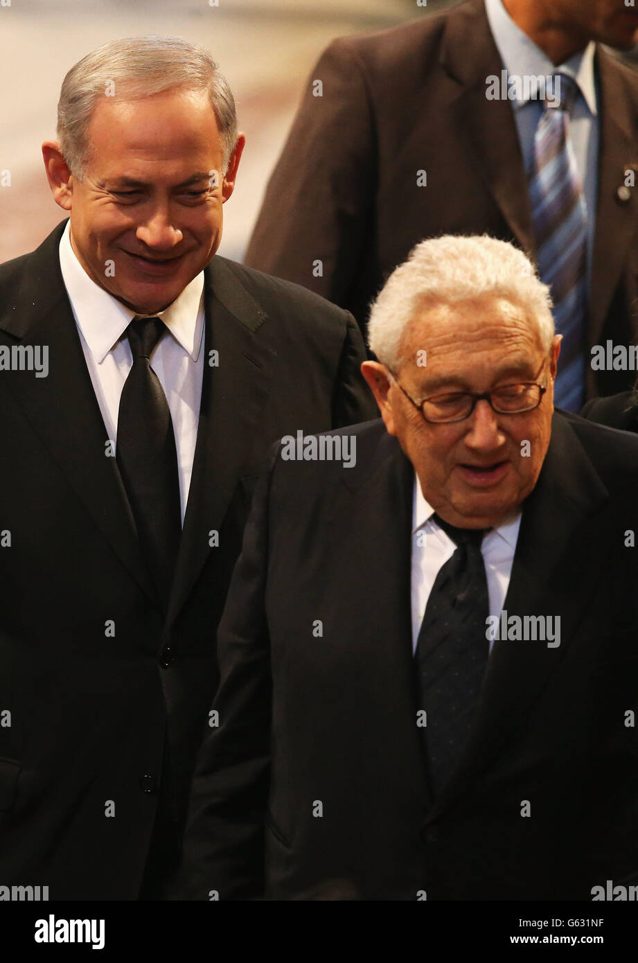 Prime Minister of Israel, Benjamin Netanyahu (left) and former US ...