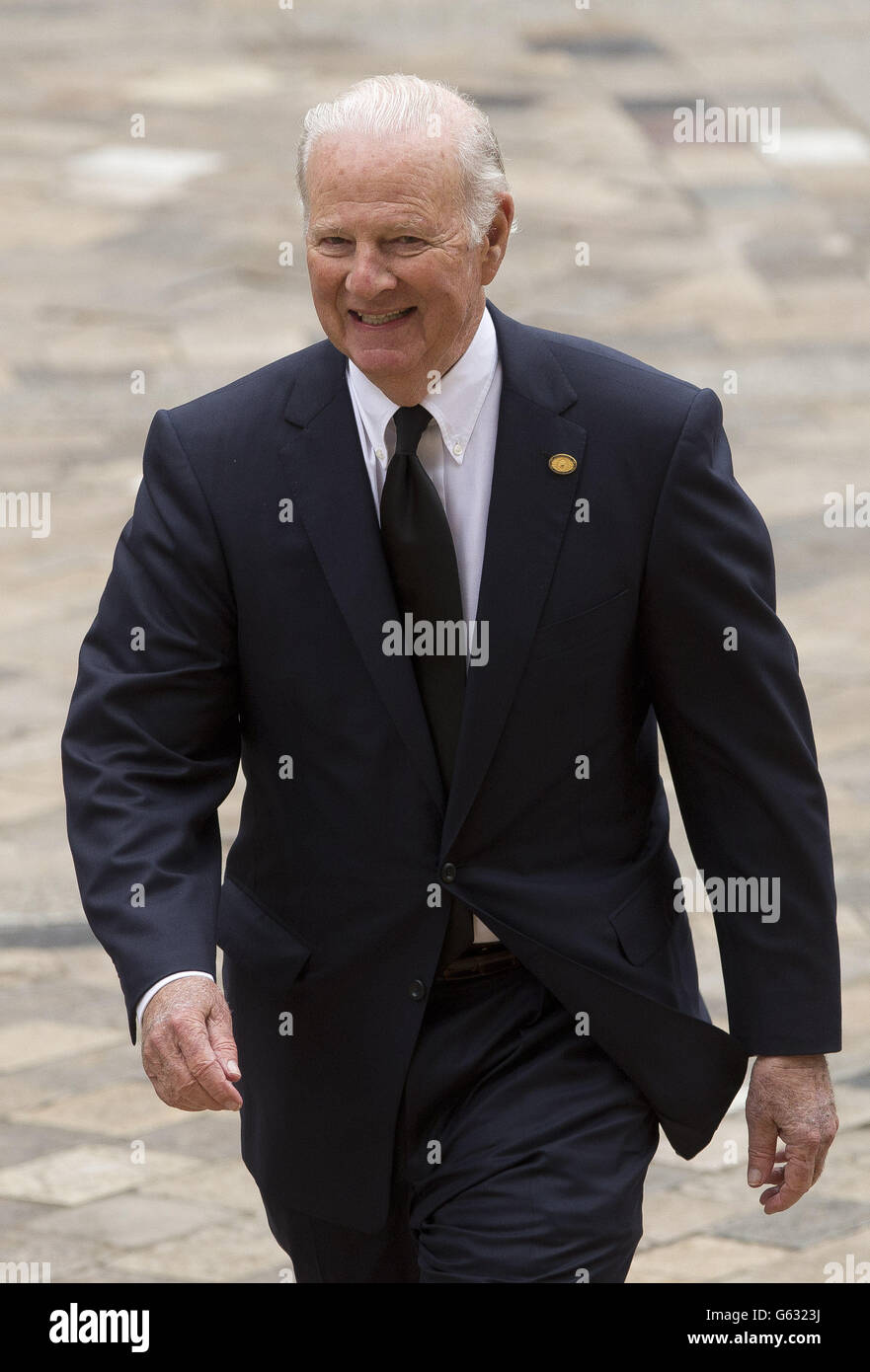 Former U.S. Secretary of State James Baker arrives for the funeral ...