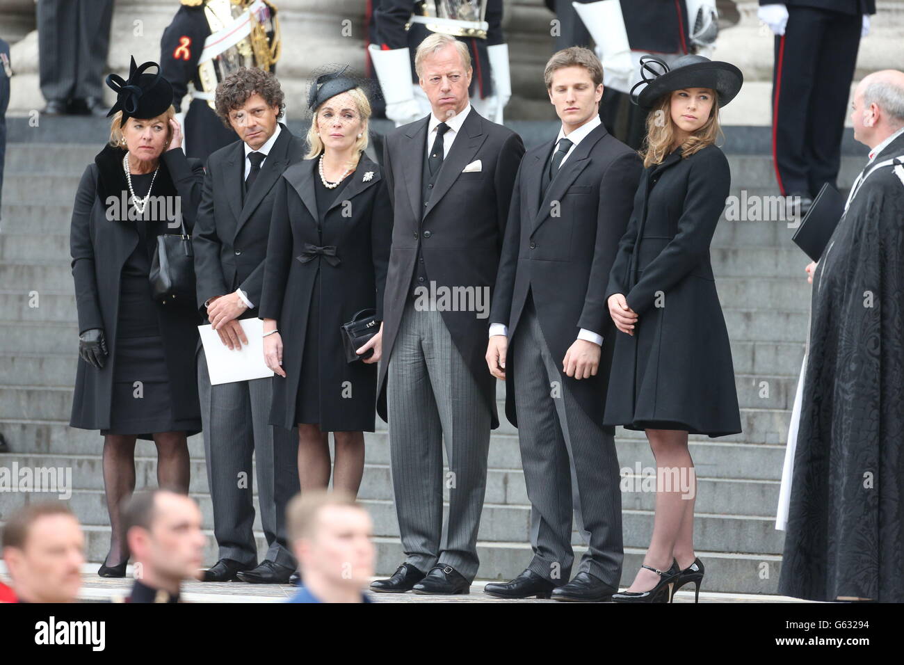 Member of the Thatcher family (left to right) Carol Thatcher with ...