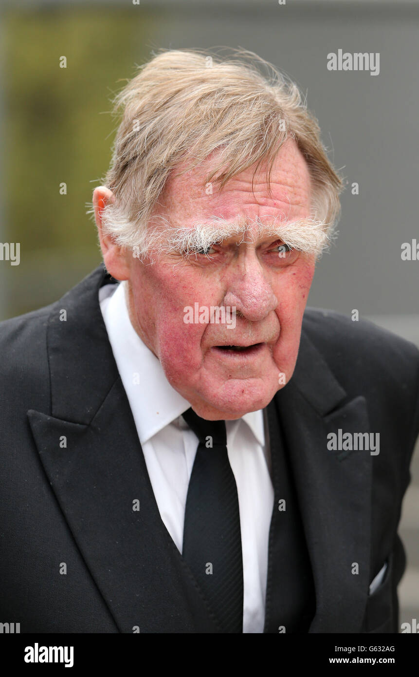 Bernard Ingham leaves the Ceremonial funeral of former British Prime ...