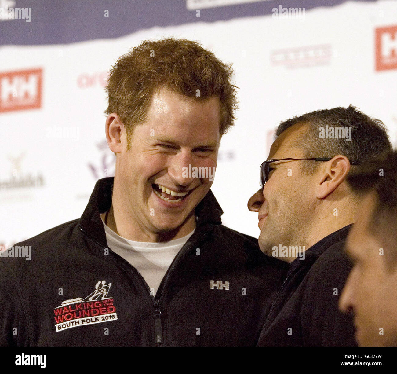 Prince Harry speaks with Ivan Castro, a former US Solider who was ...
