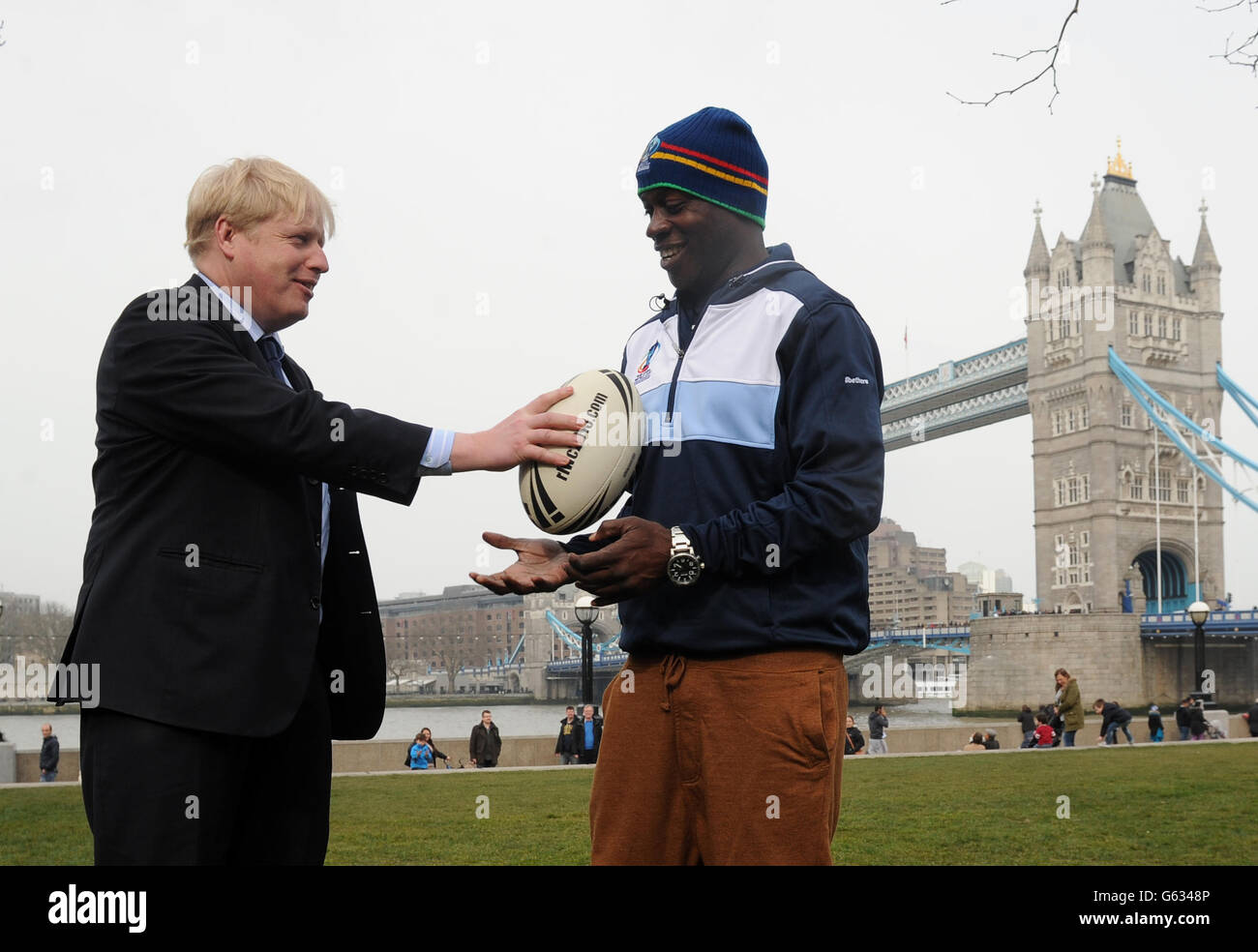 Rugby League - Martin Offiah and Boris Johnson Photocall - Tower Bridge ...