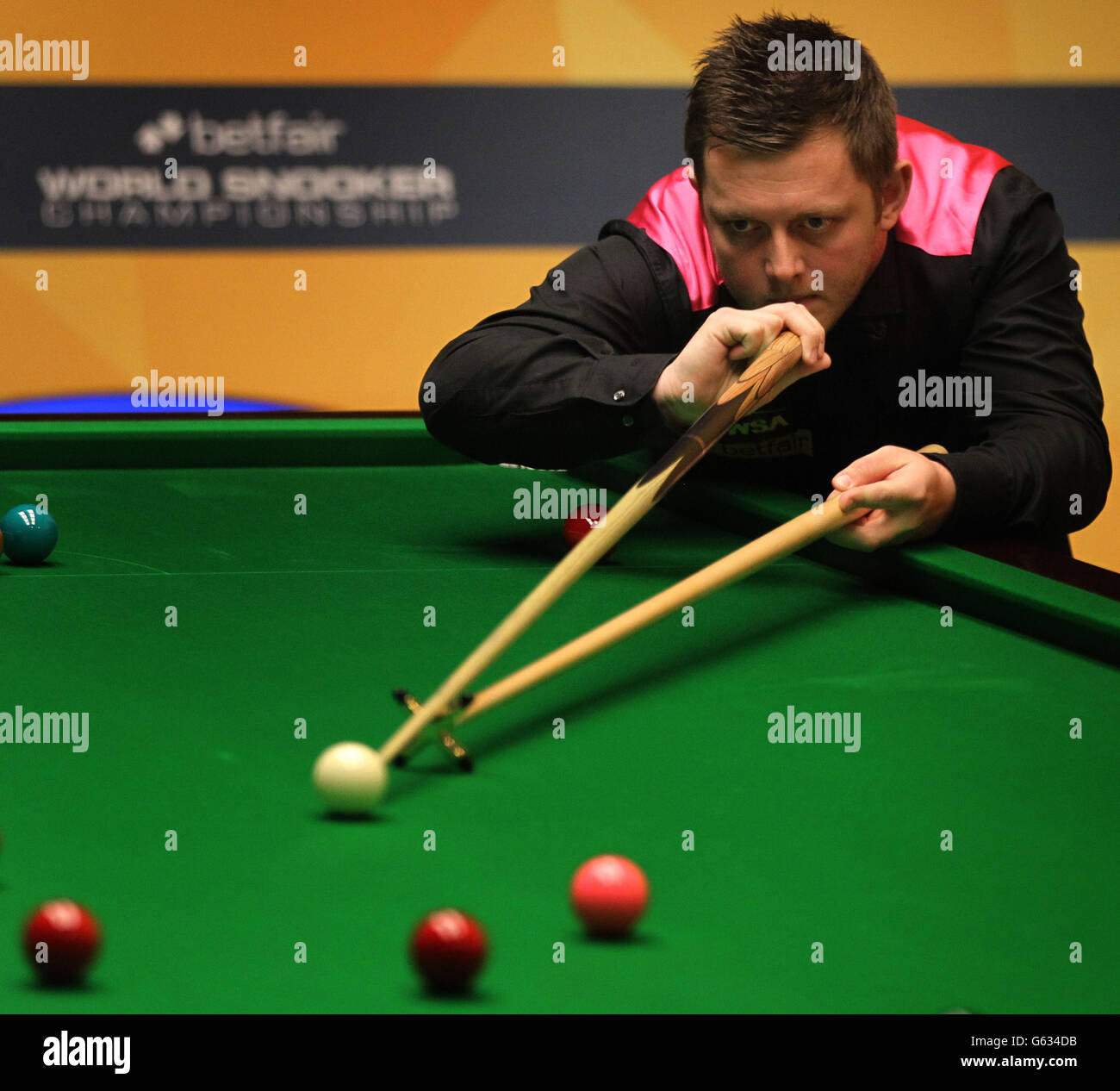 Northern Ireland's Mark Allen at the table during his 1st round match ...