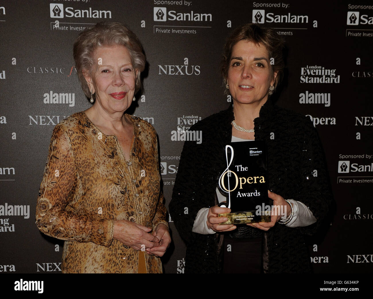 Dame Janet Baker poses with Ginny MacBeth who represents the ...