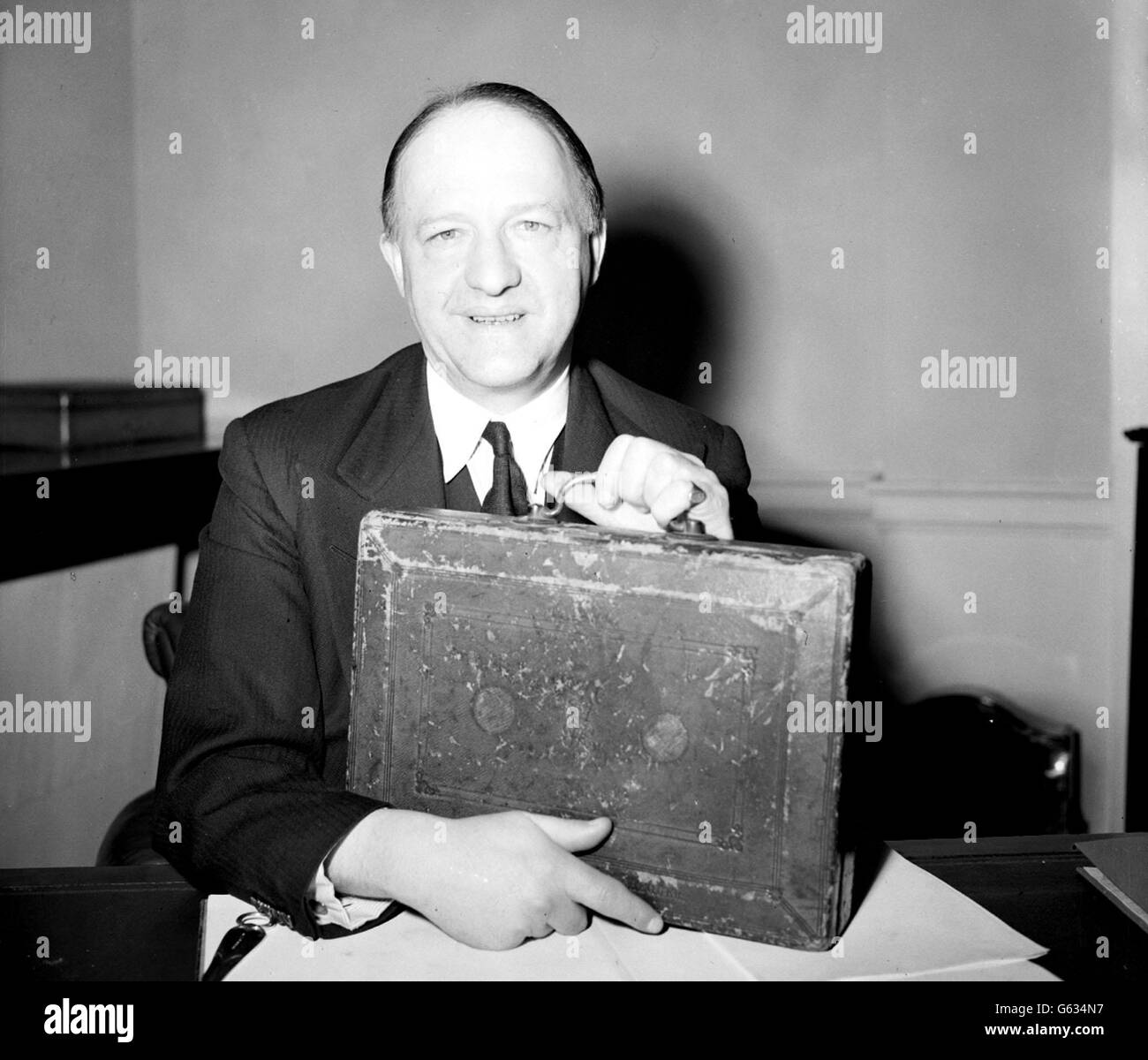 Here is the box - the famous red despatch box - and here is the man of ...