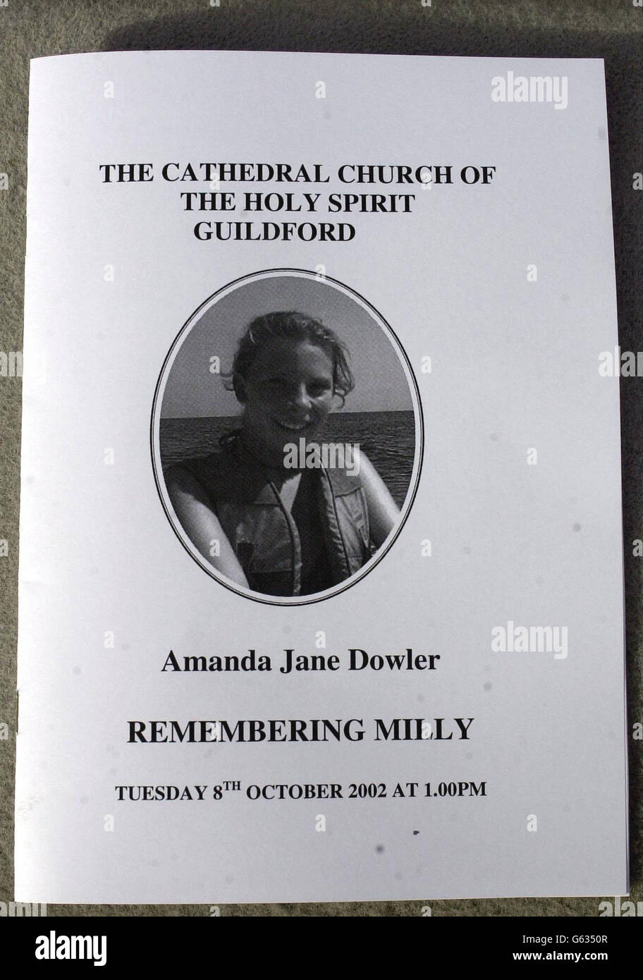 Amanda dowler memorial service hi-res stock photography and images - Alamy