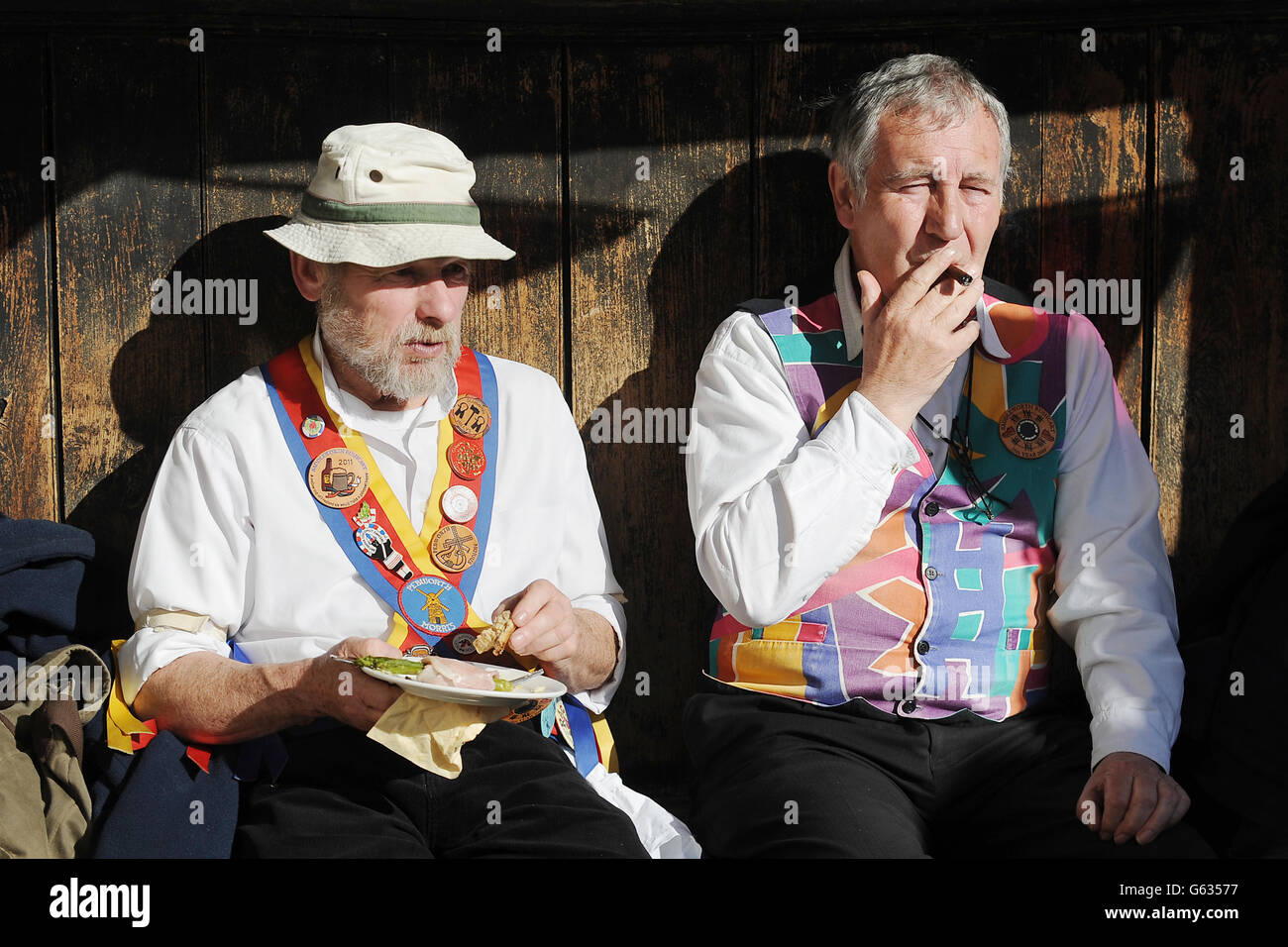 Morris dancers Philip Keatley from Willersey (left) and Kevin McLeish ...