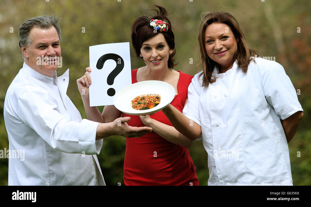 Michelin Star chef Derry Clarke with (left-right) Singer Julie Feeney ...