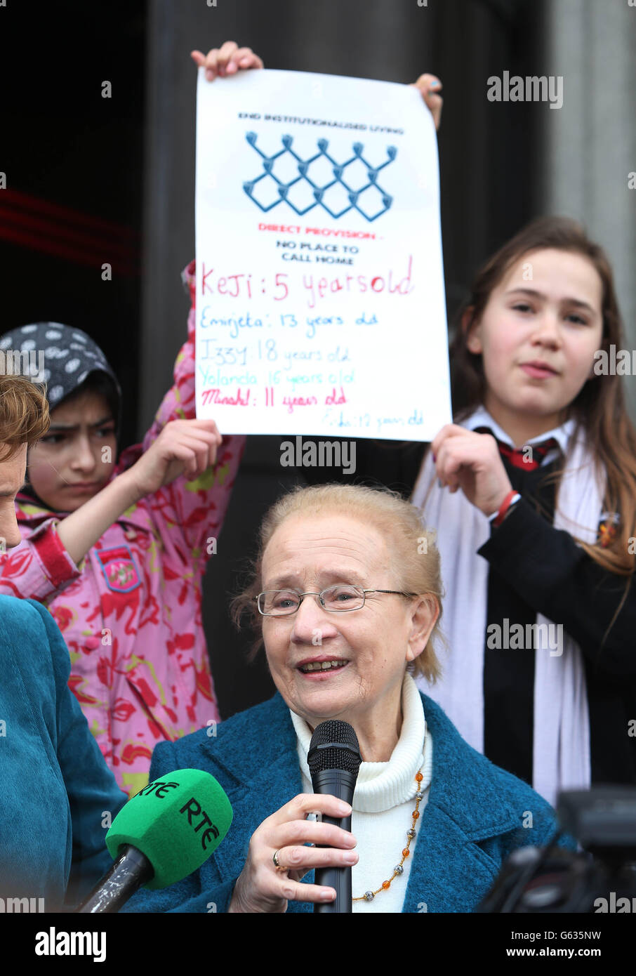 Mrs justice catherine mcguinness joins asylum seekers hi-res stock ...