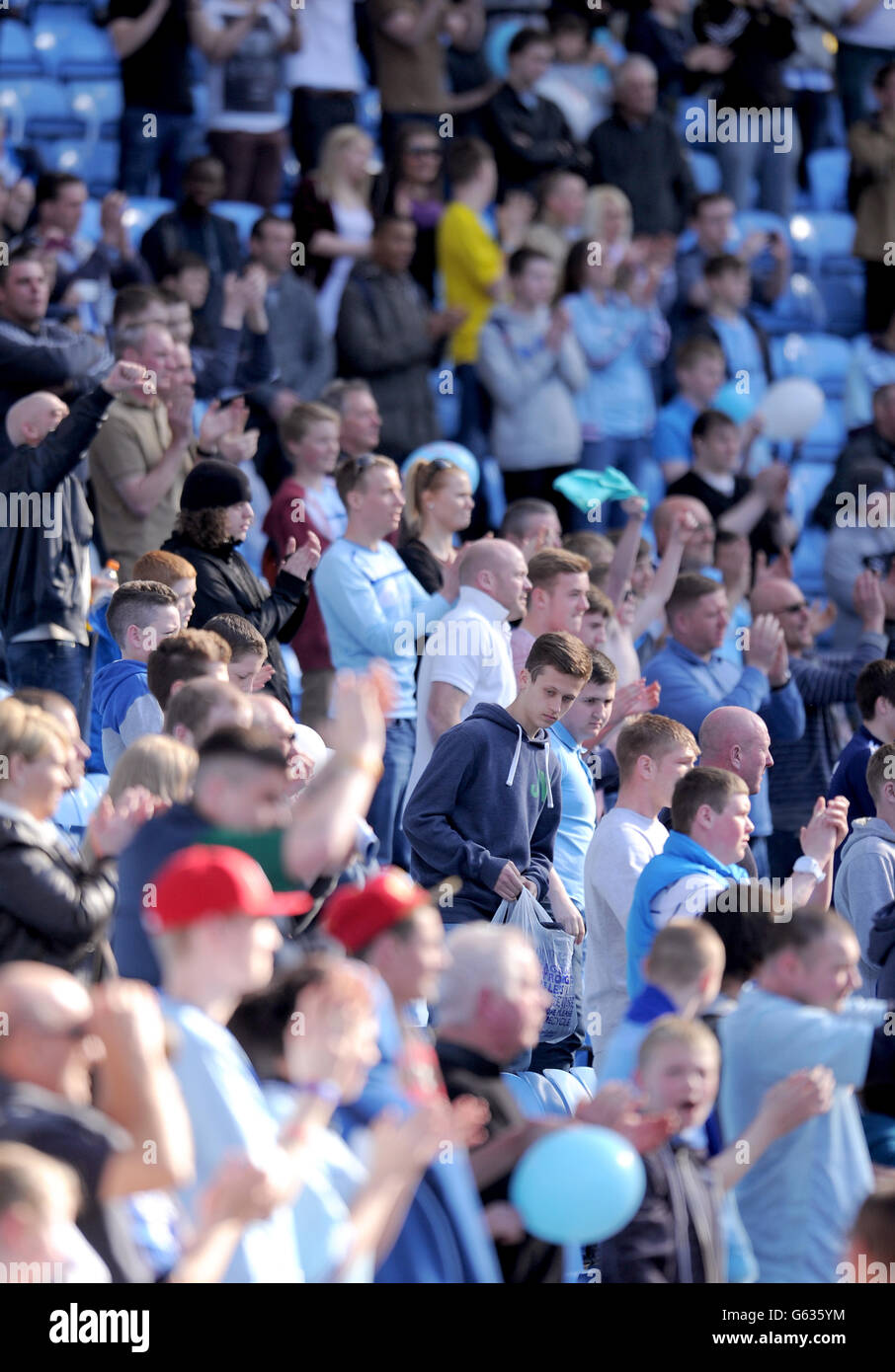 Coventry City fans during the lap of honour after the game Stock Photo ...