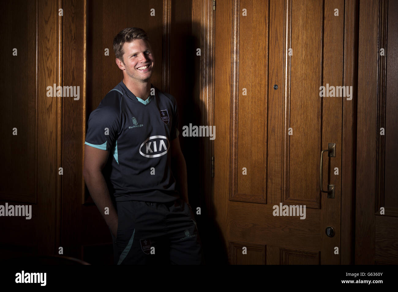Cricket - Surrey CCC Photocall - Kia Oval. Stuart Meaker, Surrey Stock ...
