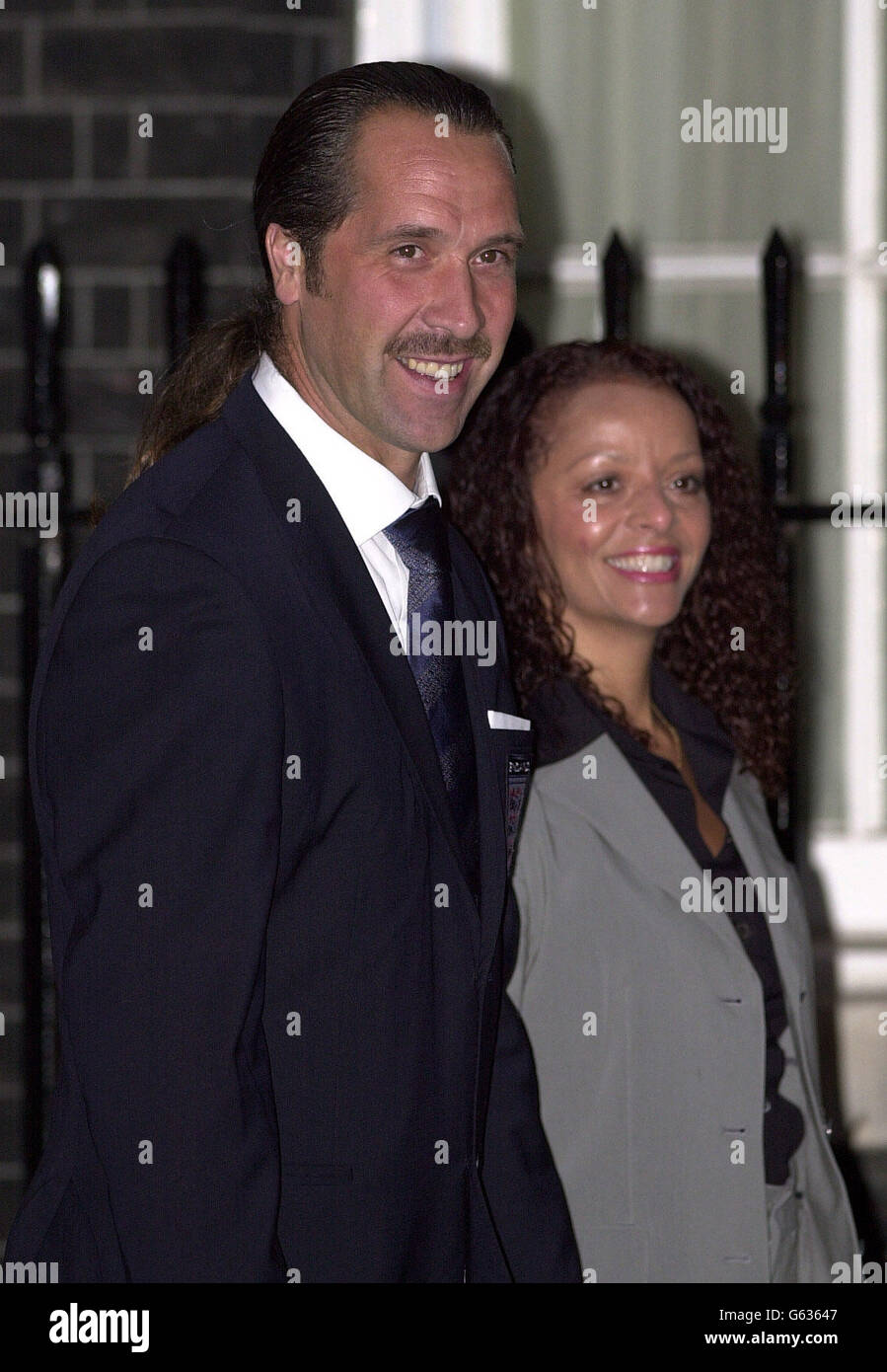 England goalkeeper david his wife debbie arrive in downing street hi ...