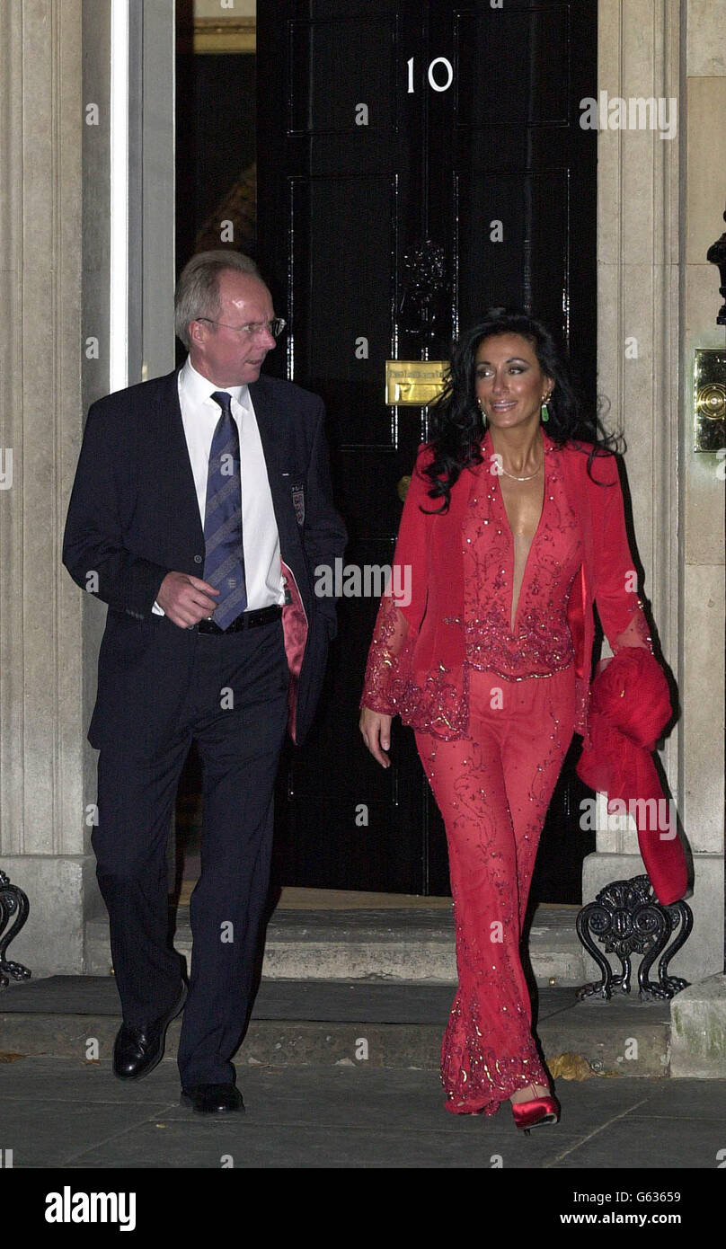 England football manager Sven Goran Eriksson and his partner Nancy Dell ...