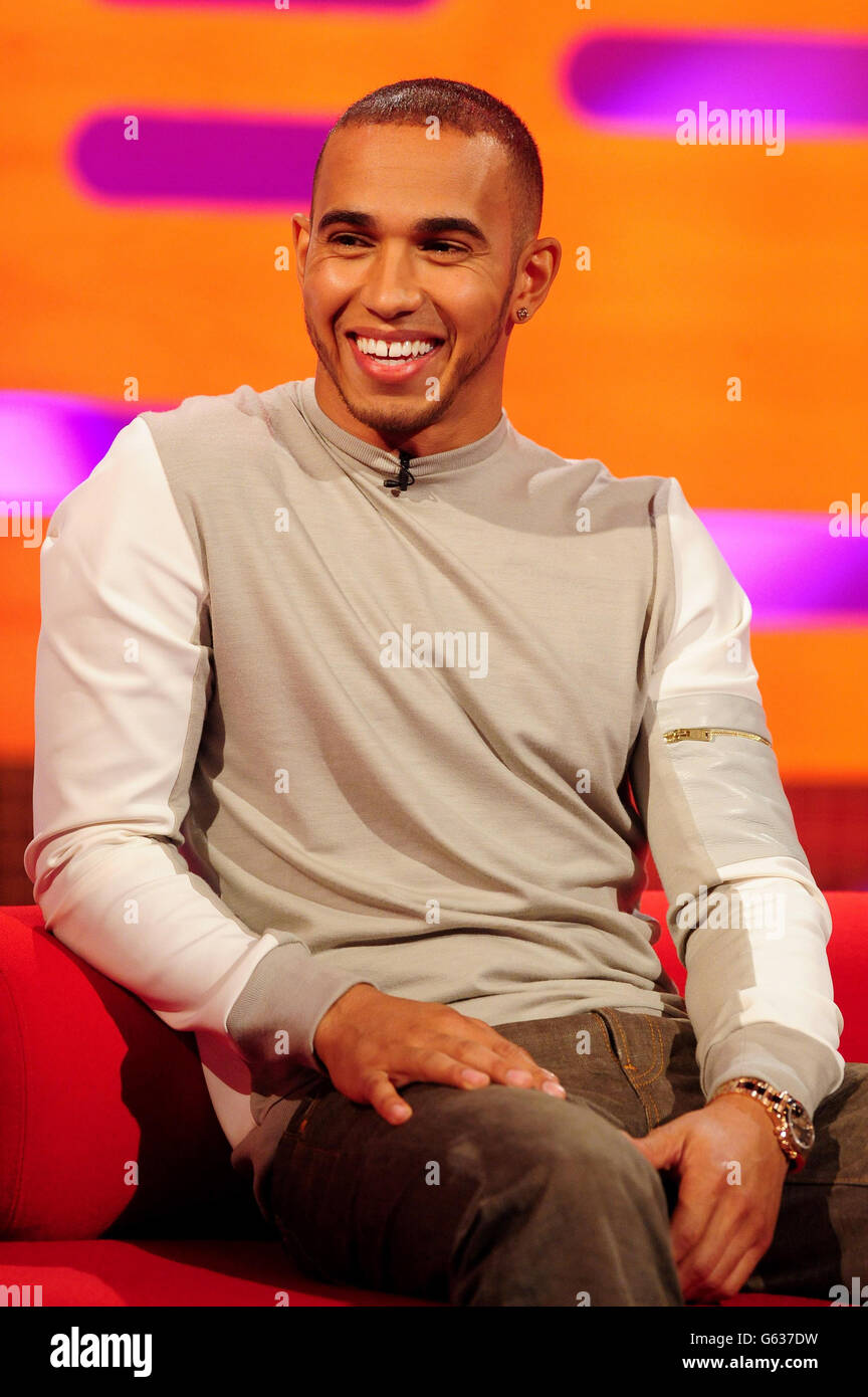 Lewis Hamilton during the filming of the Graham Norton show at the ...