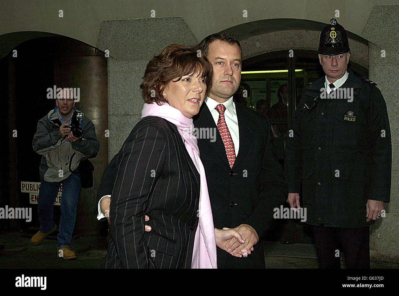 Paul Burrell, the butler to the late Princess of Wales, holds his wife ...