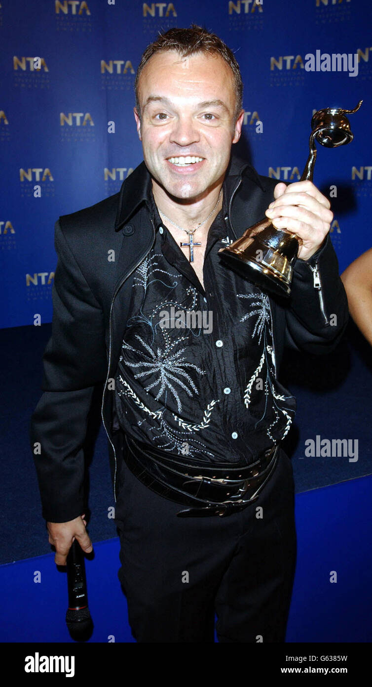 TV presenter Graham Norton with his award for 'Most Popular Talk Show ...