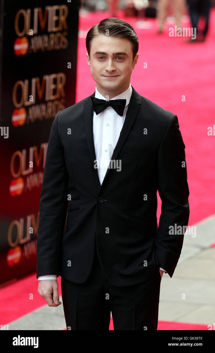 Daniel radcliffe arrives olivier awards 2013 hi-res stock photography ...