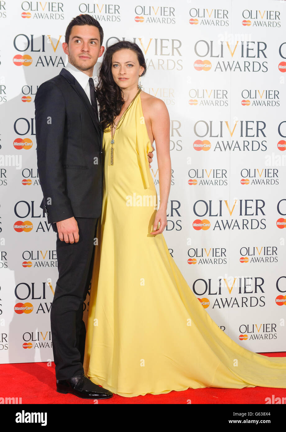 Award presenters Jonathan Bailey and Lara Pulver in the press room at ...