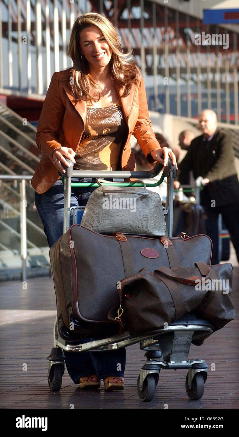 Claire Sweeney at Heathrow Stock Photo - Alamy