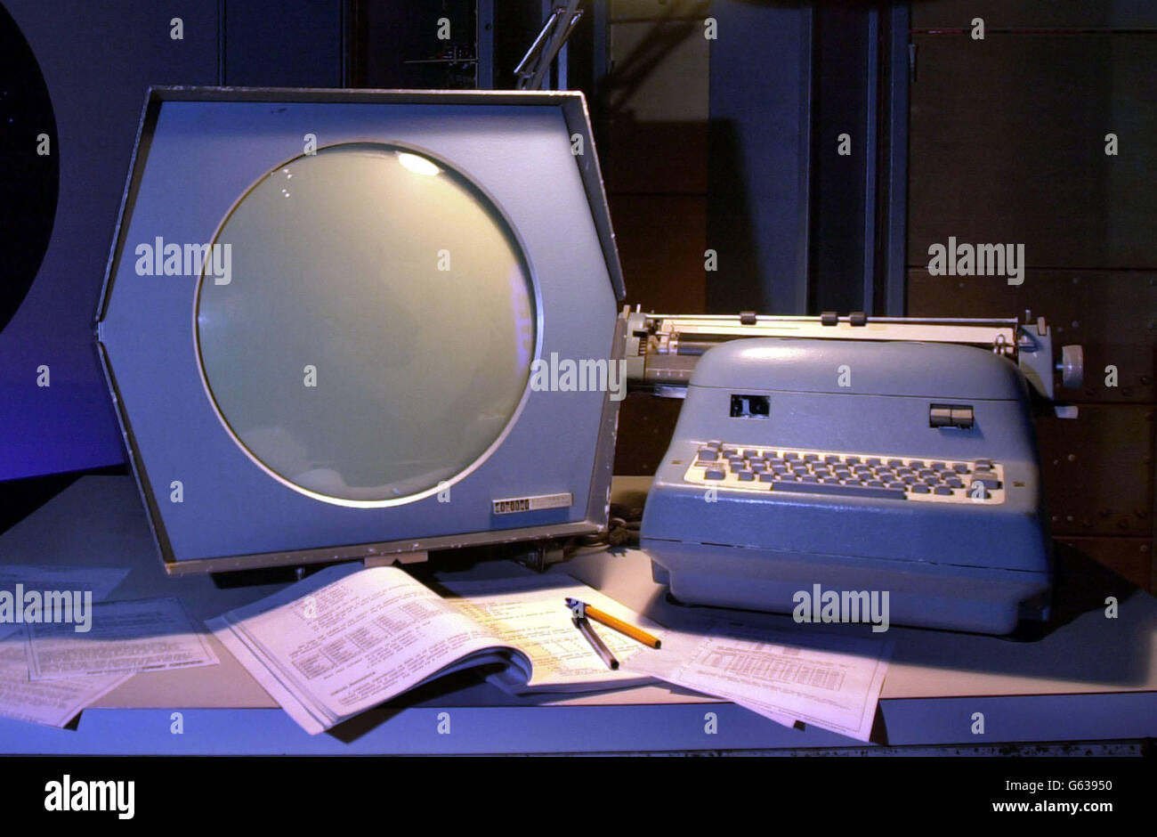 The first game monitor to be used in 1962, pictured at a new exhibition ...