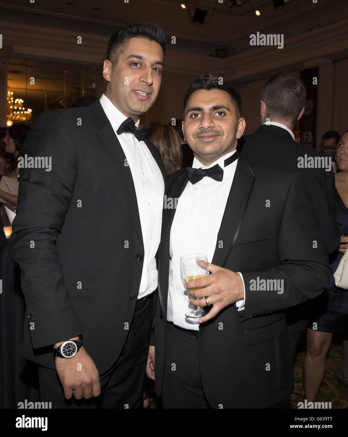 Guests pose for a photograph during the PFA Player of the Year Awards ...
