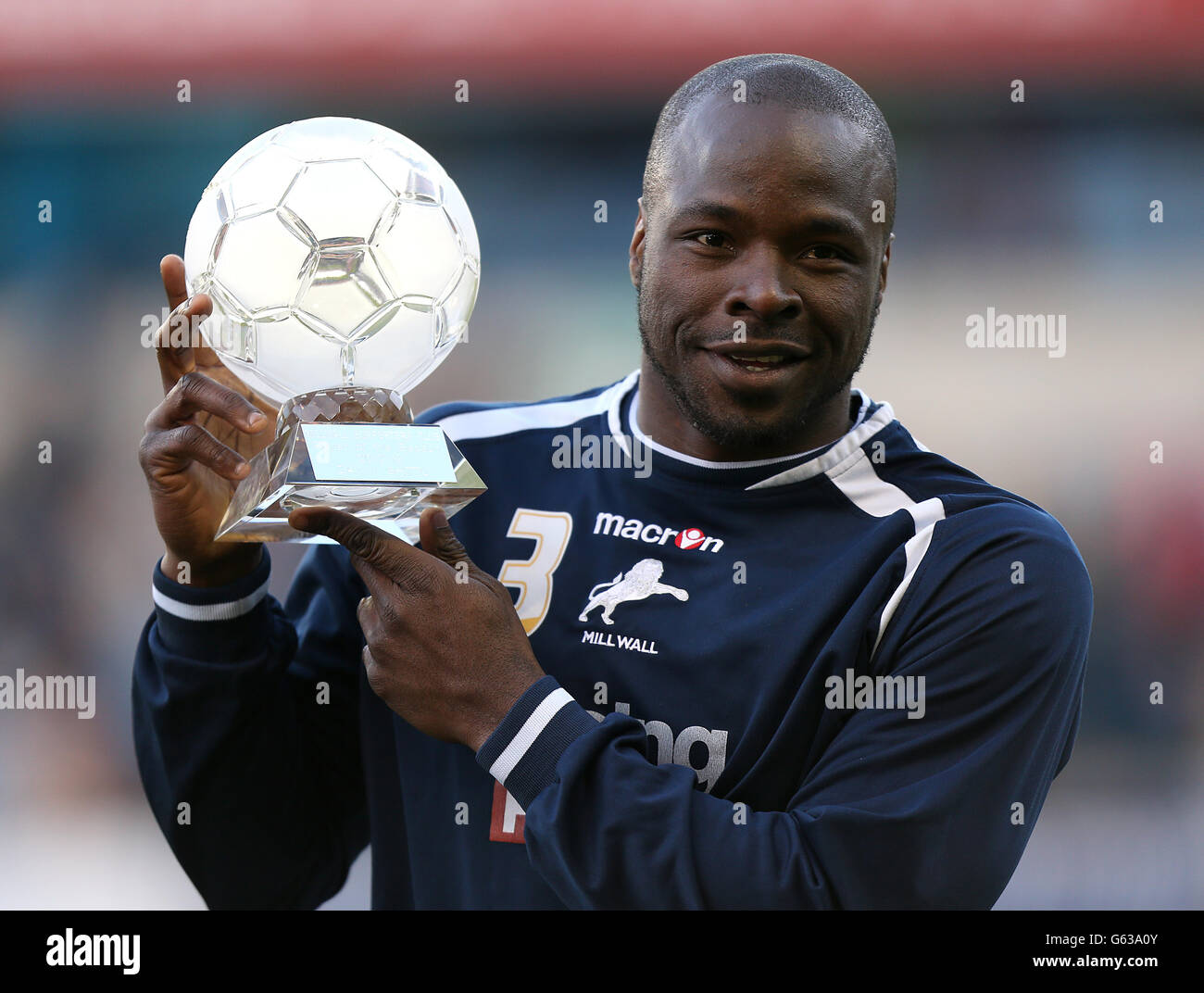 Millwall's Danny Shittu with his Player of the Season award before kick ...