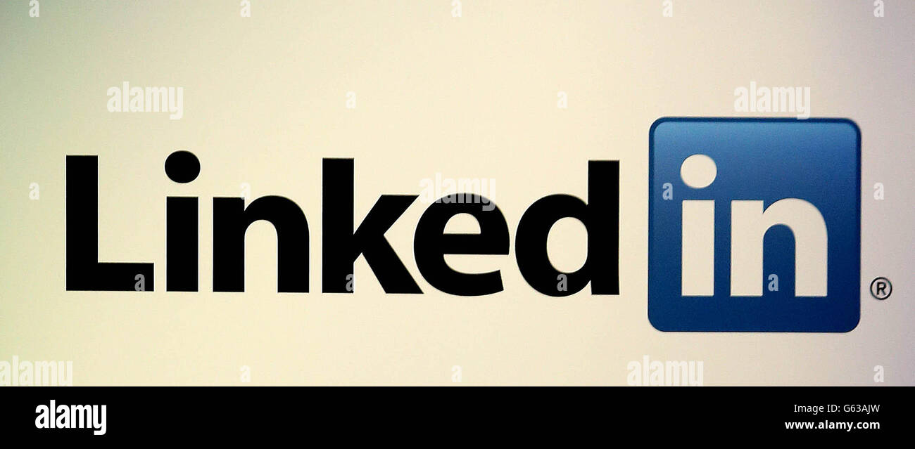 A general view of the LinkedIn Logo in LinkedIn's offices in Gardner ...