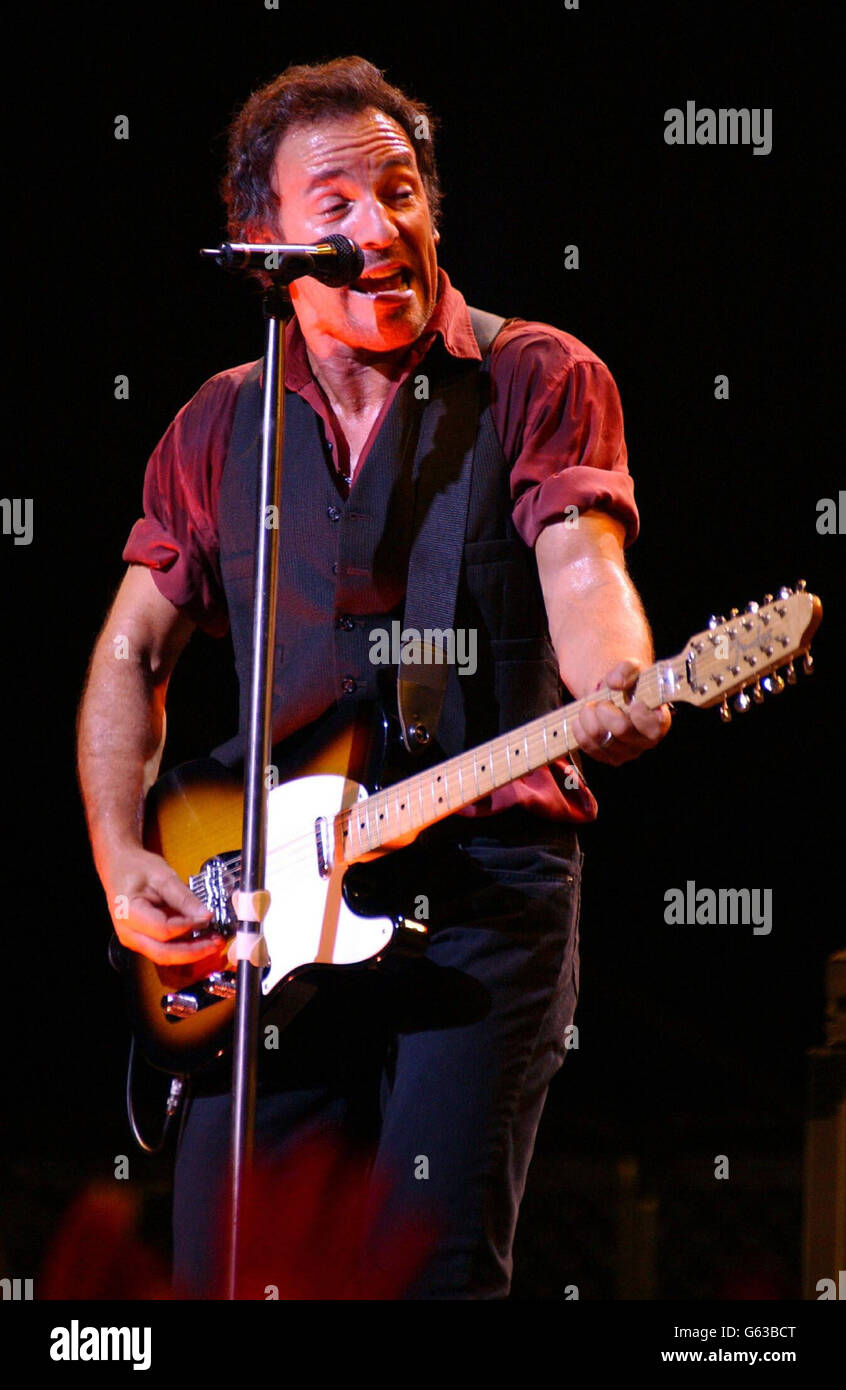 Bruce Springsteen concert Stock Photo - Alamy