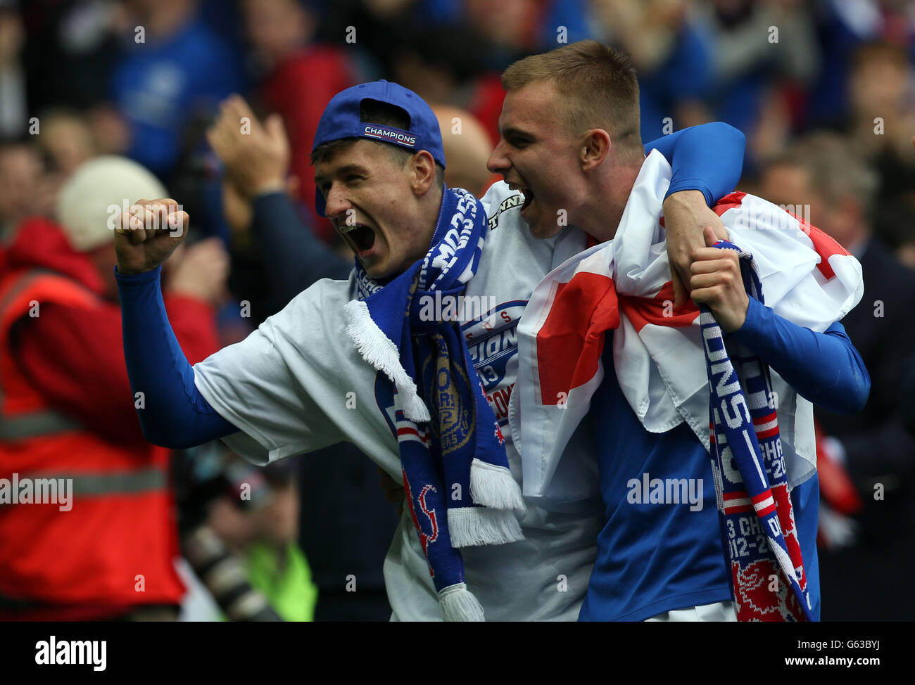 Rangers celebrate winning league hi-res stock photography and images ...