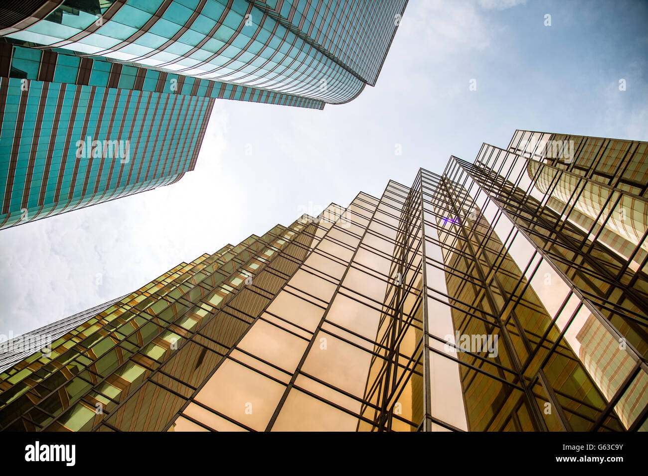 Modern commercial building in golden hi-res stock photography and ...