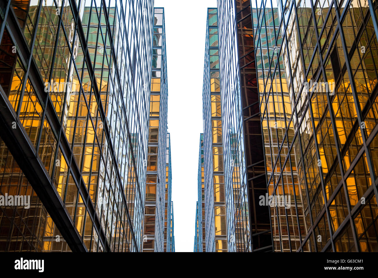 Modern Commercial Building in Golden Color Stock Photo - Alamy